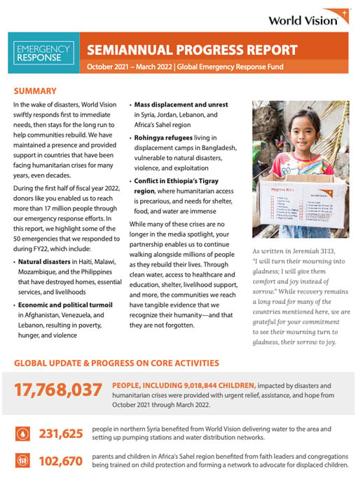 2022 Semi-Annual Report - Global Emergency Response
